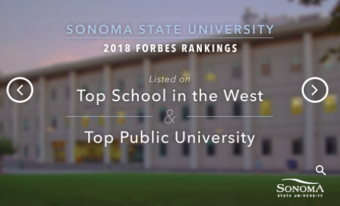 Sonoma State University ranked No. 88 in the West by Forbes magazine ...